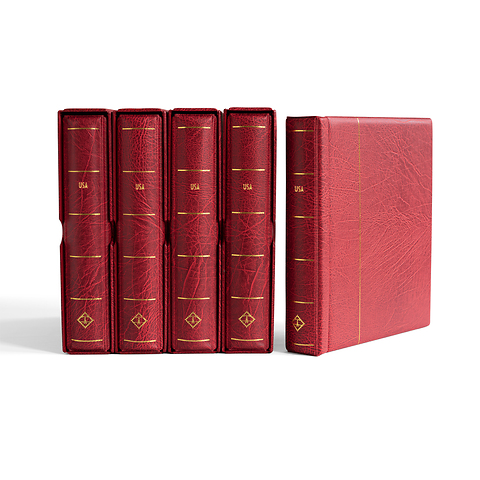 LEUCHTTURM Album préimprimé SF USA, avec étui, rouge at Lighthouse Canada